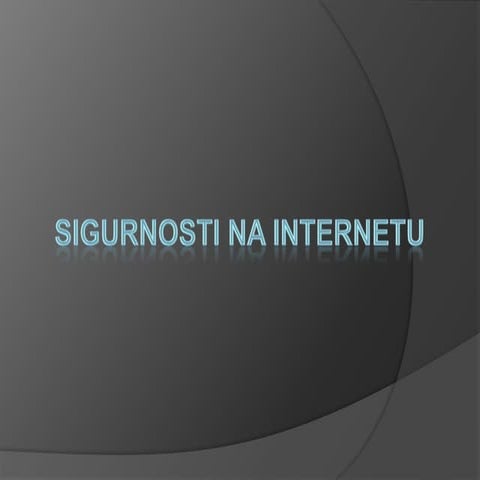 Sigurnosti na internetu | PPTX