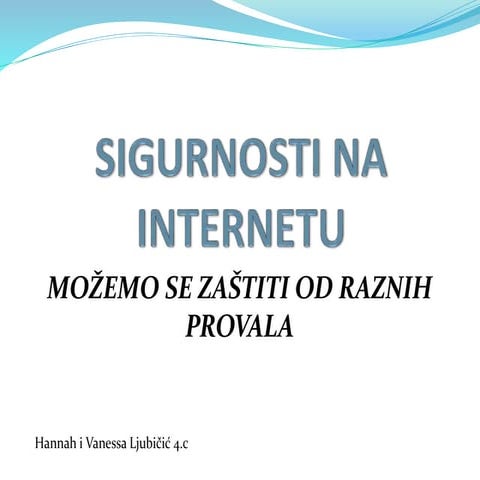 Sigurnost na internetu | PPT
