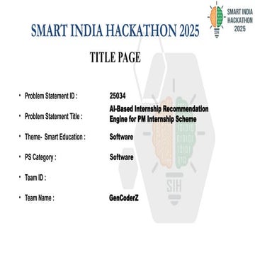 Smart India hackathon sihp presentations | PPTX