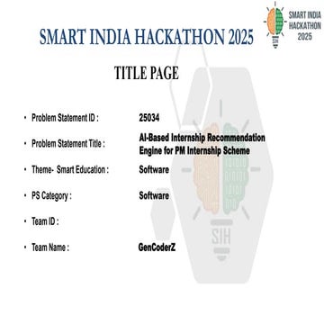 Smart India hackathon sihp presentations | PDF