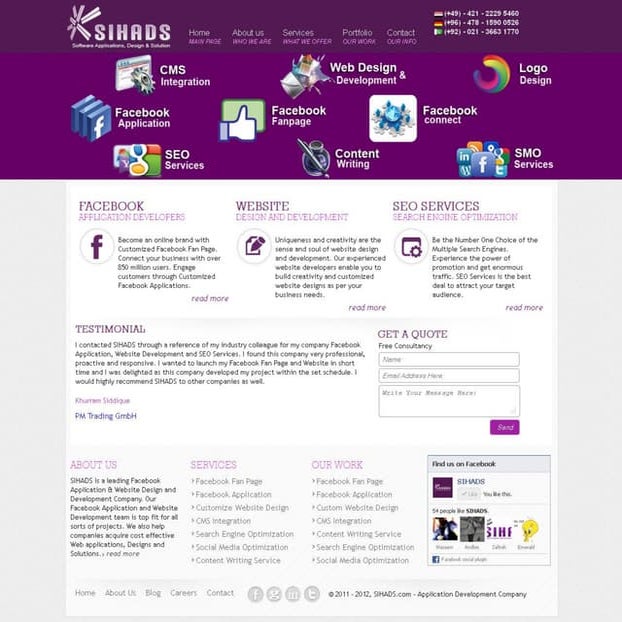 SIHADS - Facebook Application and Website Development Company | PDF ...
