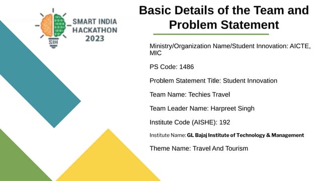 SIH2024 ppt presentation for smart india hackathon | PPTX