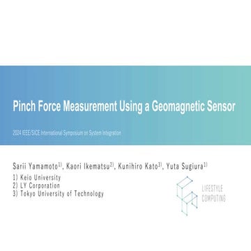 Pinch Force Measurement Using a Geomagnetic Sensor | PPTX