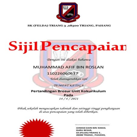 Sijil 3 | DOCX