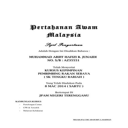 Sijil jpam | DOC