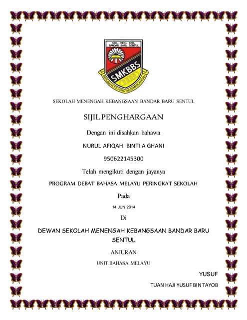 Sijil Penyertaan | PDF