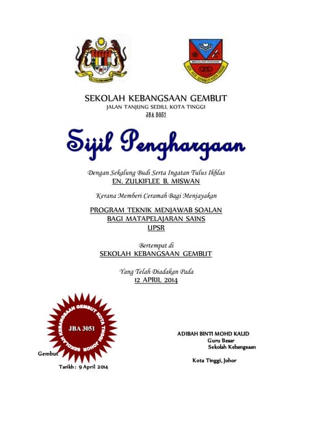 Senarai Nama AJK/ Pengarah Program | PDF
