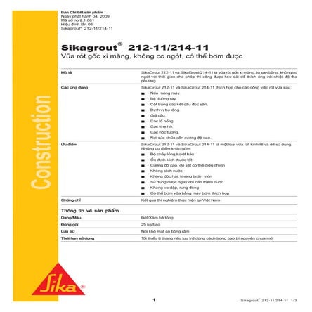 Sika grout 214 11 | PDF