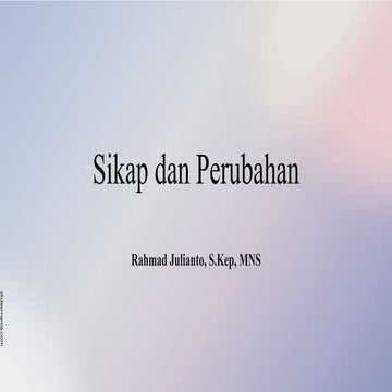 Sikap dan Perubahan dalam psikologi sosial | PDF