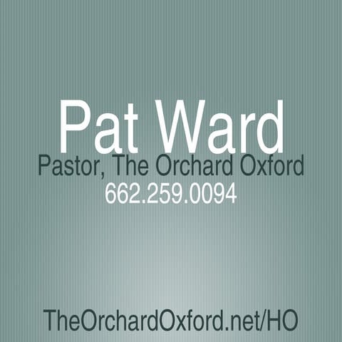 Pat Ward - Church Growth Clinic | PPT