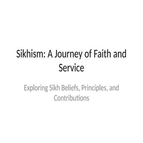 Sikhism_Presentation educational for all | PPT