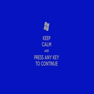 Keep calm and press any key to continue | PPSX