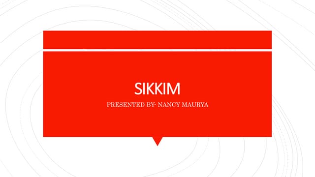 Sikkim Project File (presentation) | PPTX