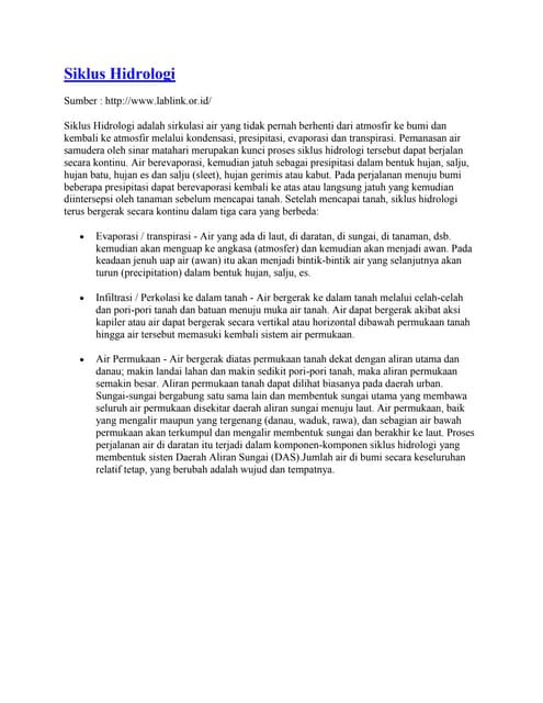 Siklus hidrologi | PPTX