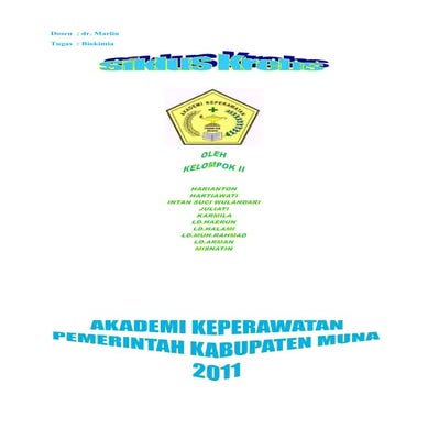 Siklus krebs AKPER MUNA | DOCX