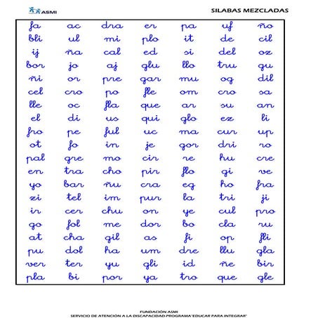 Silabas mezcladas | PDF