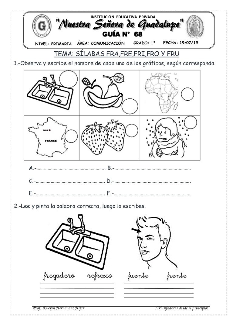 Silabas fra fre fri fro fru 68