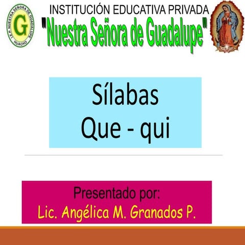 Silabas que qui | PPTX