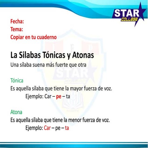 Silaba tonica | PPTX