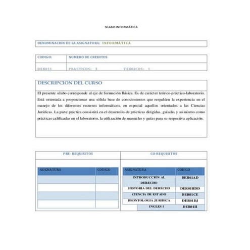 Silabo de informatica | DOCX