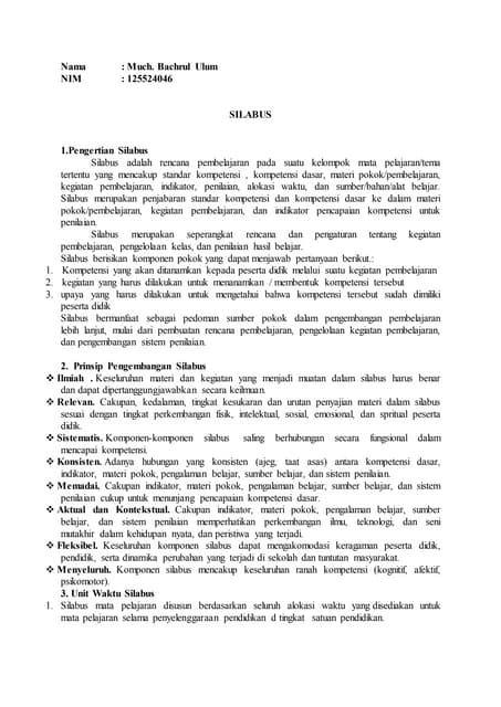 Silabus_ Pengertian, Tujuan, Manfaat, Pedoman & Komponennya.pdf