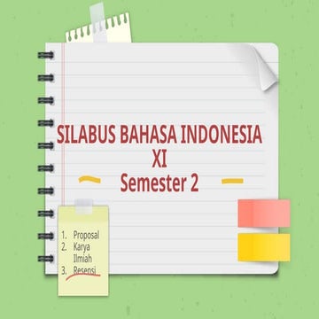 SILABUS BAHASA INDONESIA XI Semester 2.pptx