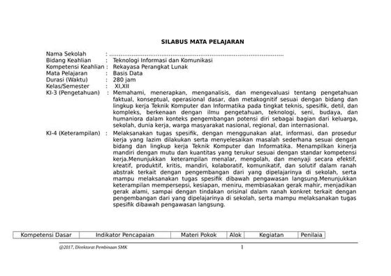 COntoh soal sql dan pembahasannya | PDF