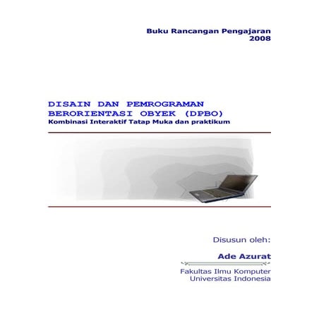 Silabus disain pemrogramanberorientasiobjek_iki10830 | PDF