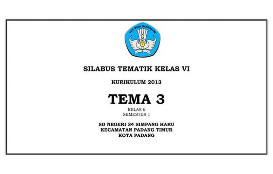 Silabus Kelas 6 Tema 8Silabus Kelas 6 Tema 8 | PPT