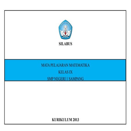 Contoh Silabus Matematika Kelas 9 SMP .doc