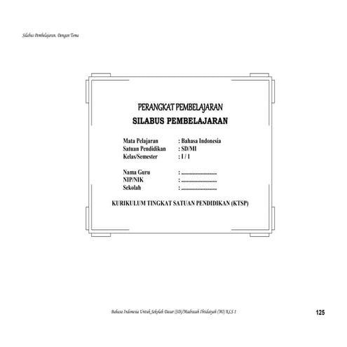 Silabus PKN kelas empat SD SMP SMA dan SMK negeri | PPT