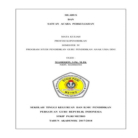 Silabus profesi kependidikan | DOCX