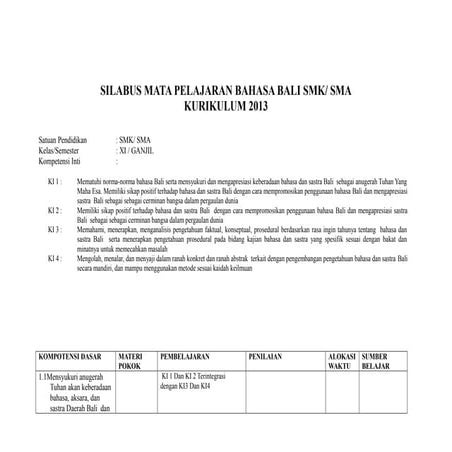 Silabus xi kk 13 | RTF