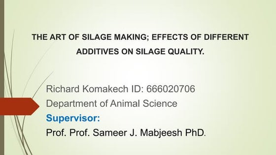 Introduction of Roughages and concentrates | PPT