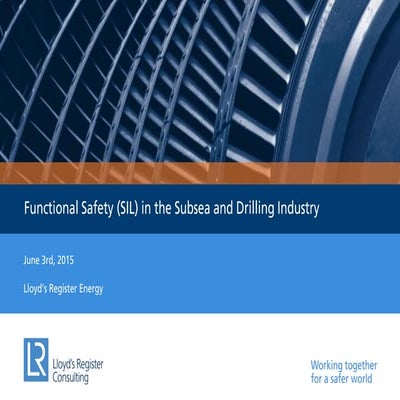 Functional Safety (SIL) in the Subsea and Drilling Industry | PDF