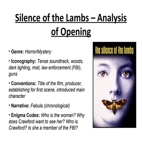 Silence of the Lambs – Analysis of Opening | PPT