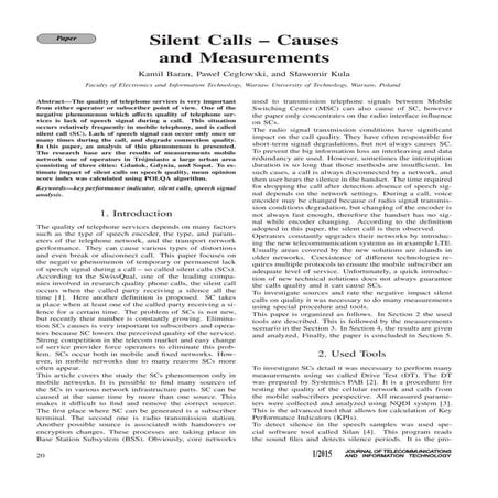 Silent call reason | PDF