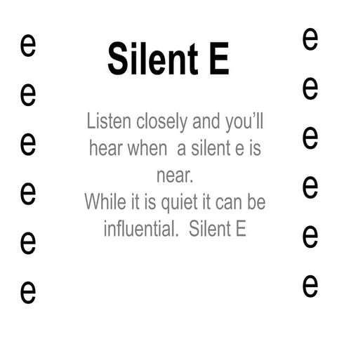 Silent e | PPTX