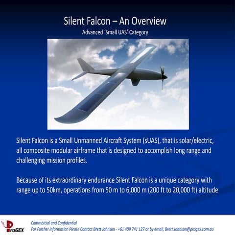 Silent Falcon - Ultra Long Endurance, Electric UAV | PPTX