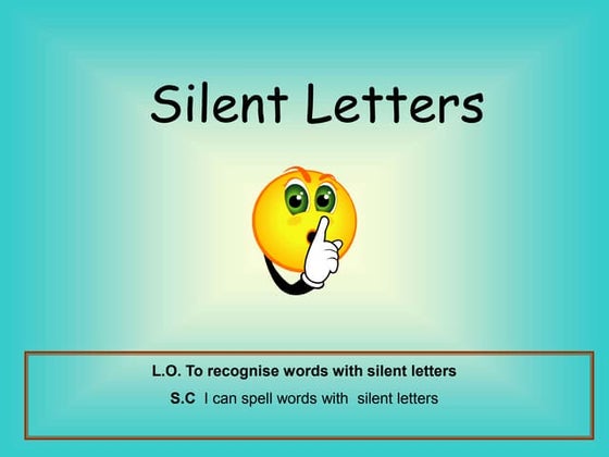 Rules of Silent Letter | PPT