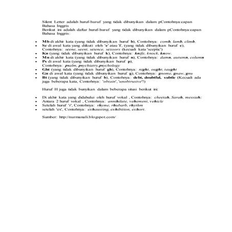 Silent letters | DOCX