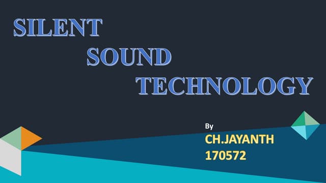 silent sound technology | PPT
