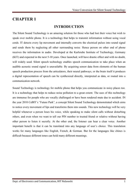 Silent sound-technology ppt final | PPT