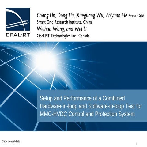 OPAL-RT | Setup and Performance of a Combined Hardware-in-loop and ...