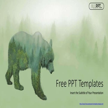 Silhouette Brown Bear PowerPoint Templates.pptx