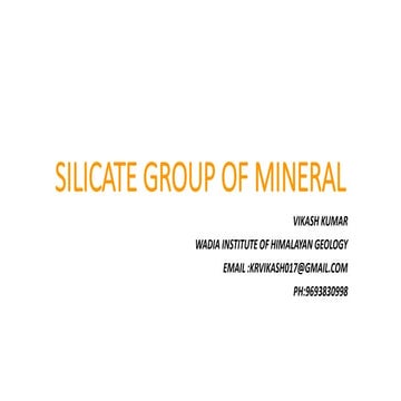 SILICATE GROUP OF MINERAL.pdf