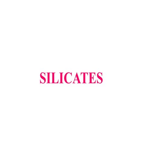 silicates are a class of silicon compounds.ppt | Chemistry | Science