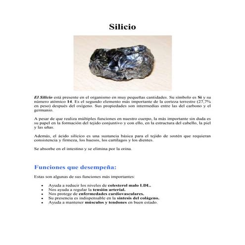 Silicio | DOCX