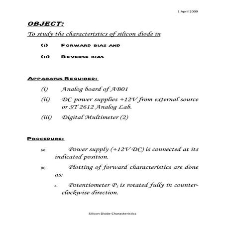 Silicon diode exp | DOC