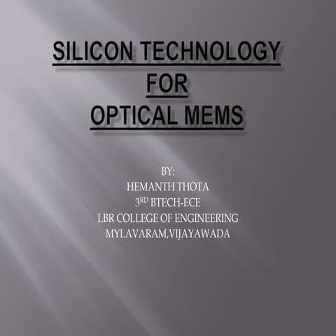 Silicon technology | PPT